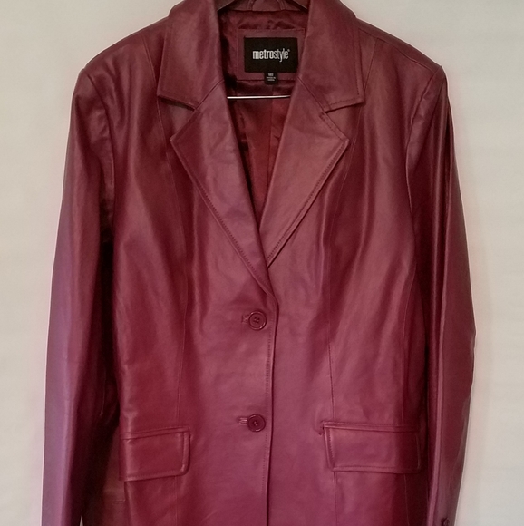 Metrostyle Pants And Jumpsuits Genuine Leather Pantsuit Poshmark